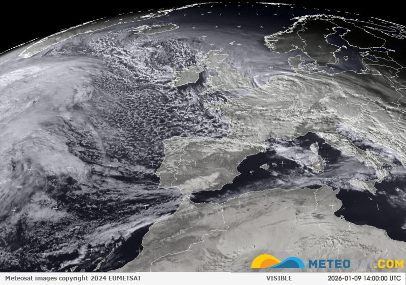 Meteosat. Satélite meteosat visible Animación